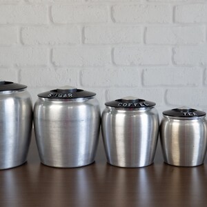Kromex Spun Aluminum Canister Set Mid Century Modern Kitchen - Etsy