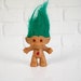 Vintage ACE Treasure Troll Green Hair Orange Eyes Red Heart - Etsy