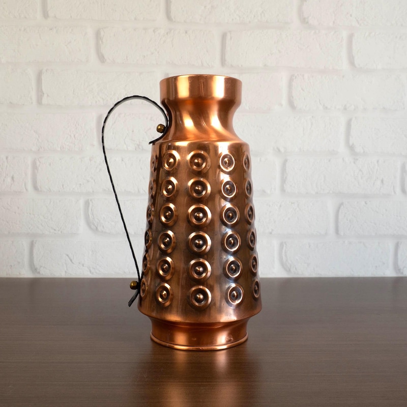 Tall Copper Jug Vintage - Etsy