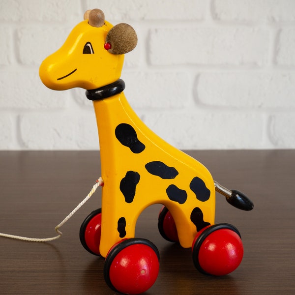 Giraffe Pull Toy - Etsy