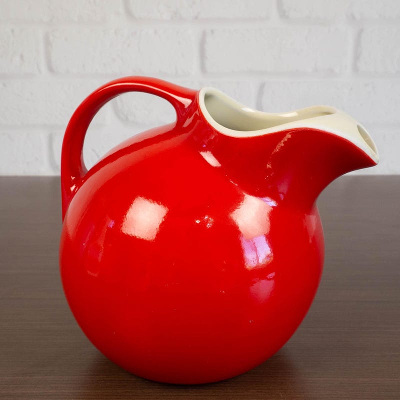Red Ceramic Pitcher - Etsy