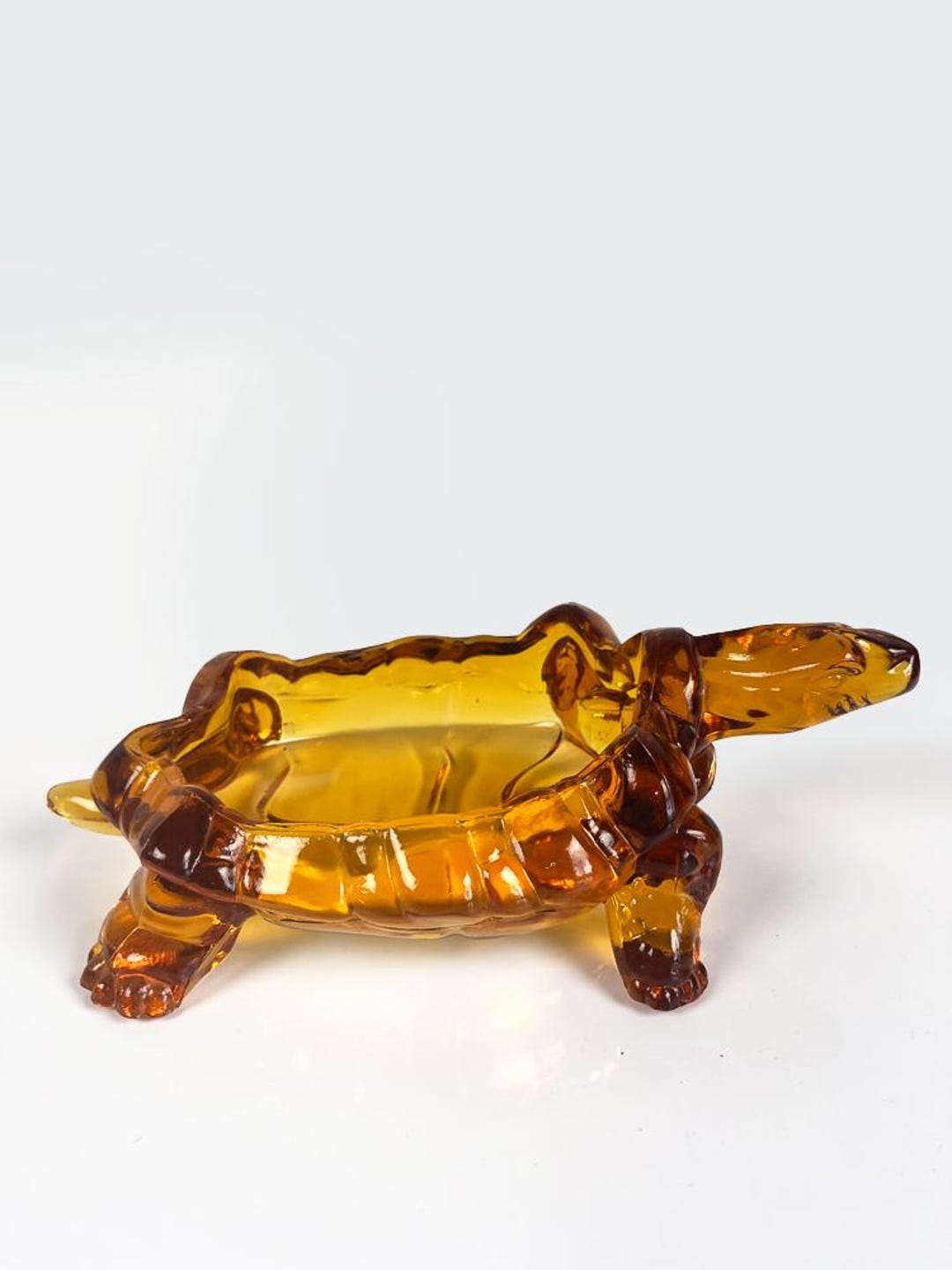 LG Wright Amber Glass Turtle Dish, Catch All Tray - Etsy
