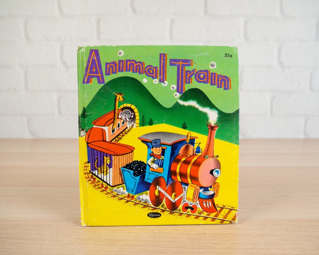 Animal Train Tell-a-tale Book by Elizabeth Roberts, 1950s Vintage ...