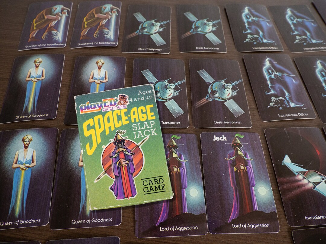 VTG 80s Space Age Slap Jack Card Game by Play Ed - Complete - Etsy