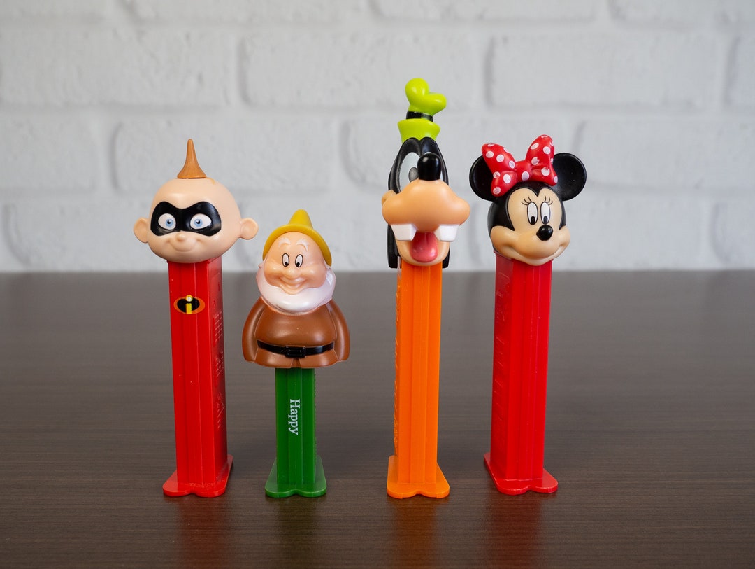 Vintage Disney PEZ Dispenser Lot - Minnie Mouse, Goofy, Happy Dwarf ...