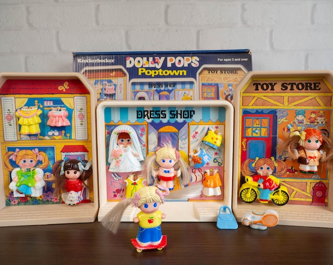 Dolly Pops Poptown Play Set Knickerbocker Toys 1978 - Complete W/extras ...