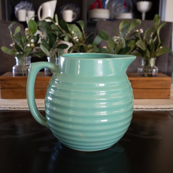 Yellow Ware Pitcher - Etsy