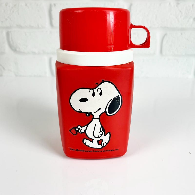 Snoopy Thermos - Etsy