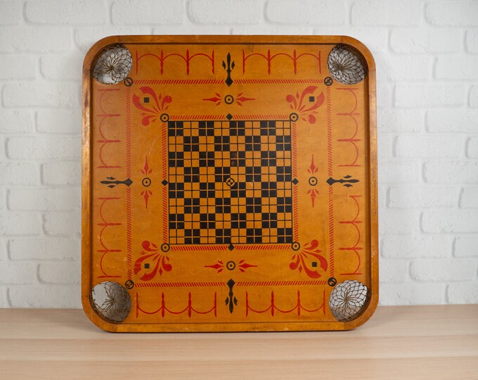 Antique Early 1900s Carrom Board, No. 1 Archarena Style E Wooden Game ...