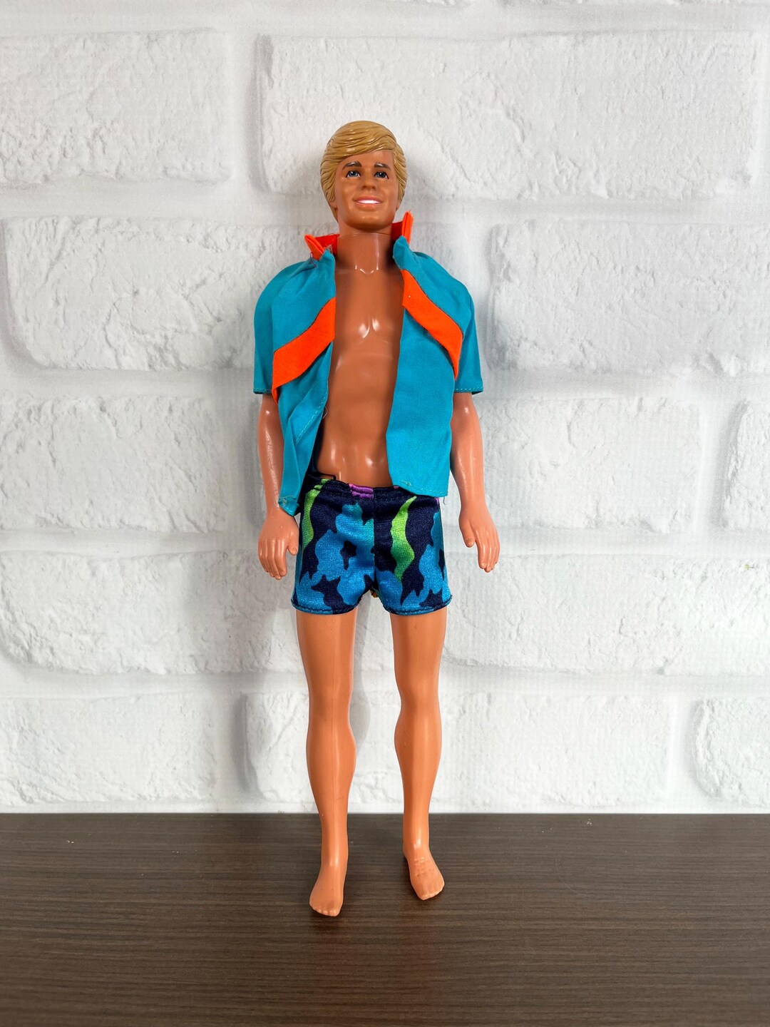 Vintage 1985 Barbie Tropical Ken Doll Mattel Swim Trunks and Beach ...