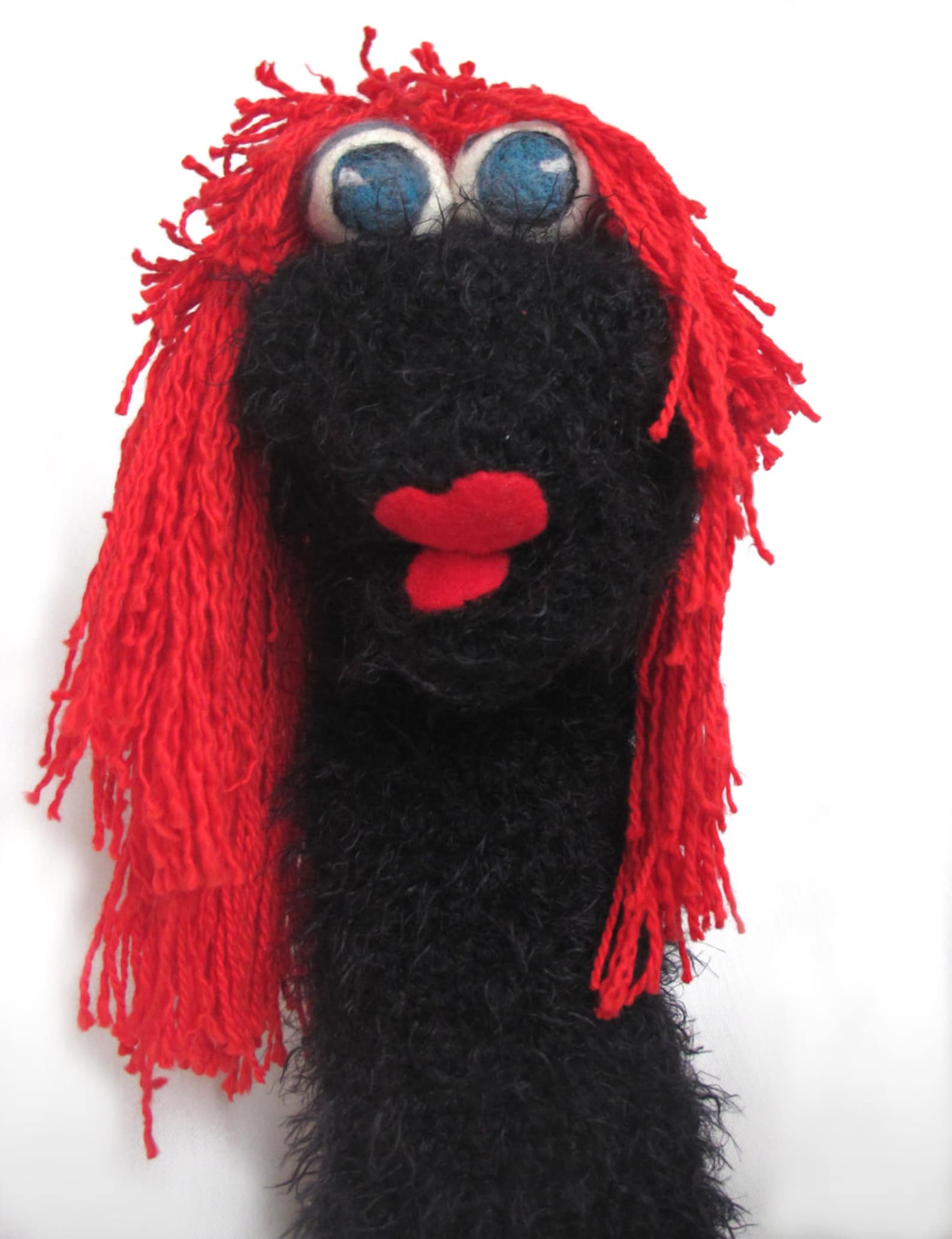 Sock puppet with red hair crochet sock birthday gift kids | Etsy