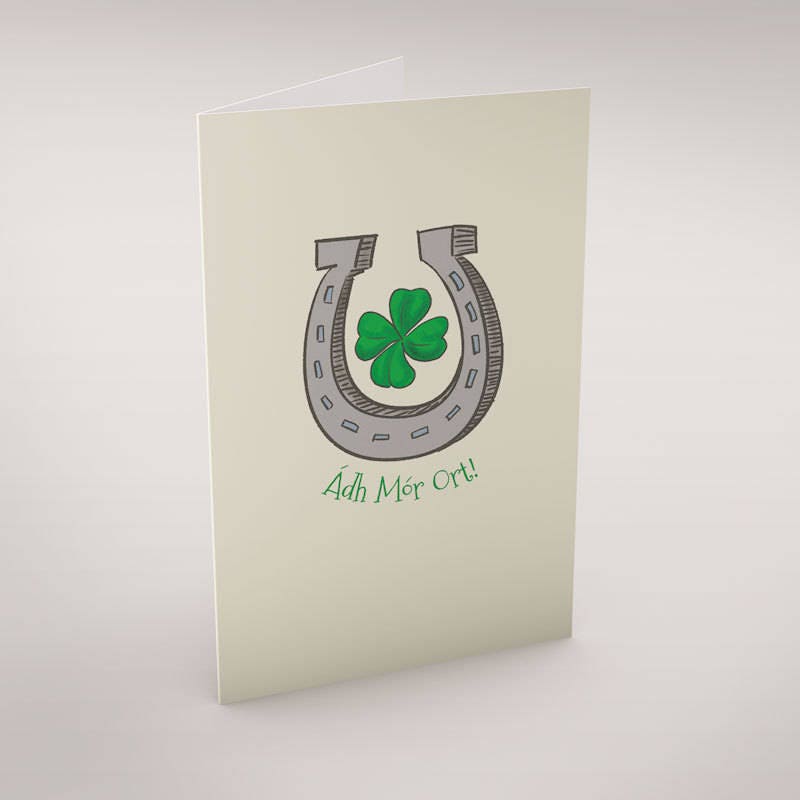Ádh Mór Ort Irish language Greeting Card translates as | Etsy