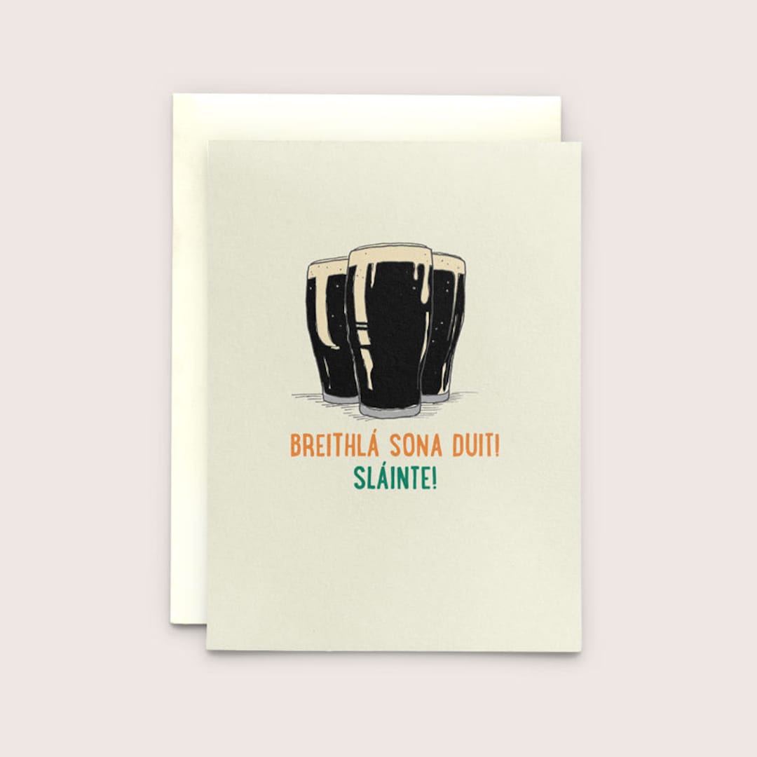 Breithlá Sona Duit! Sláinte! - Irish Language Greeting Card Translates ...