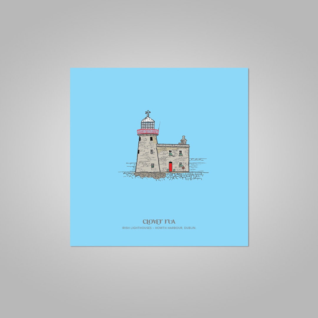 Irish Lighthouse Print - Howth Harbour Lighthouse, Dublin. - Etsy