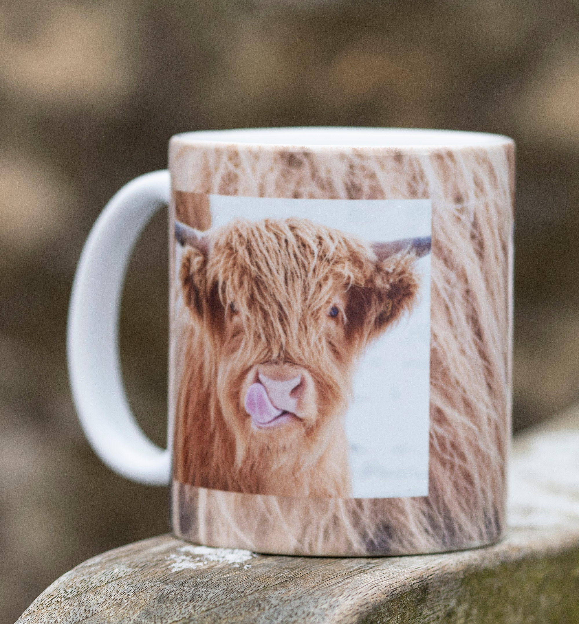 Highland Cattle 'Licky Cow' Individually Printed China | Etsy
