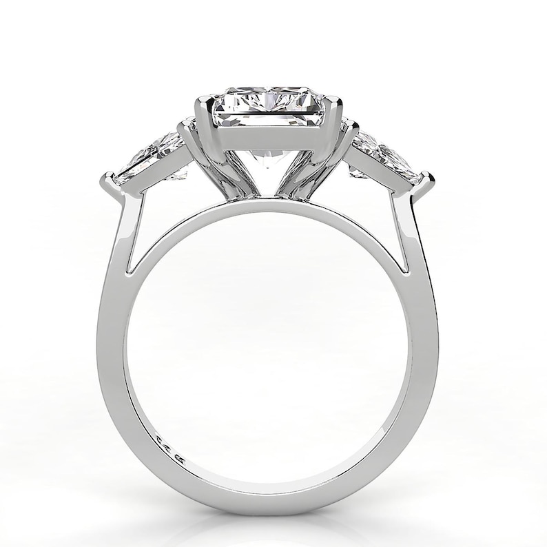 Custom 14k White Gold Lab Grown Diamond Engagement Ring - Etsy