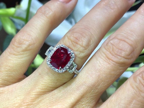 Eva Longoria Ruby Engagement Ring