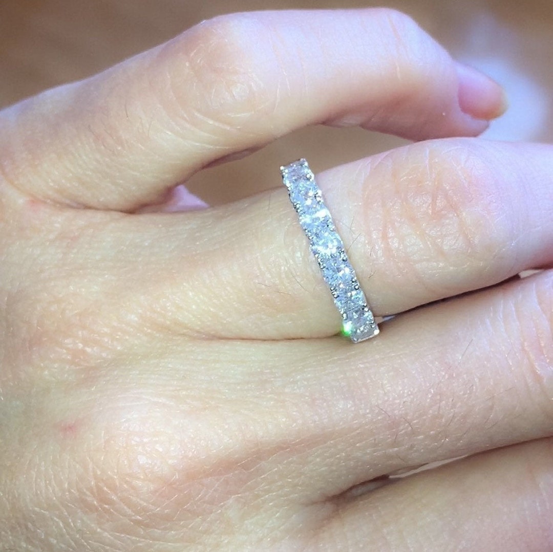 0.90carat Diamond Wedding Band Right Hand Anniversary Band Stackable ...