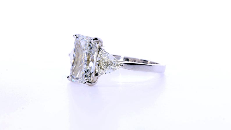 Custom 14k White Gold Lab Grown Diamond Engagement Ring - Etsy