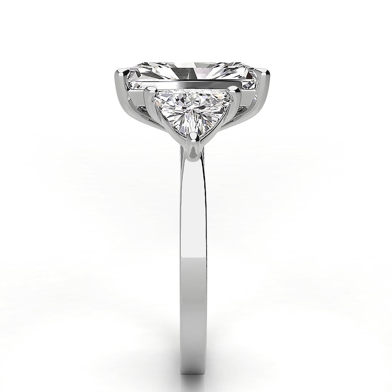 Custom 14k White Gold Lab Grown Diamond Engagement Ring - Etsy