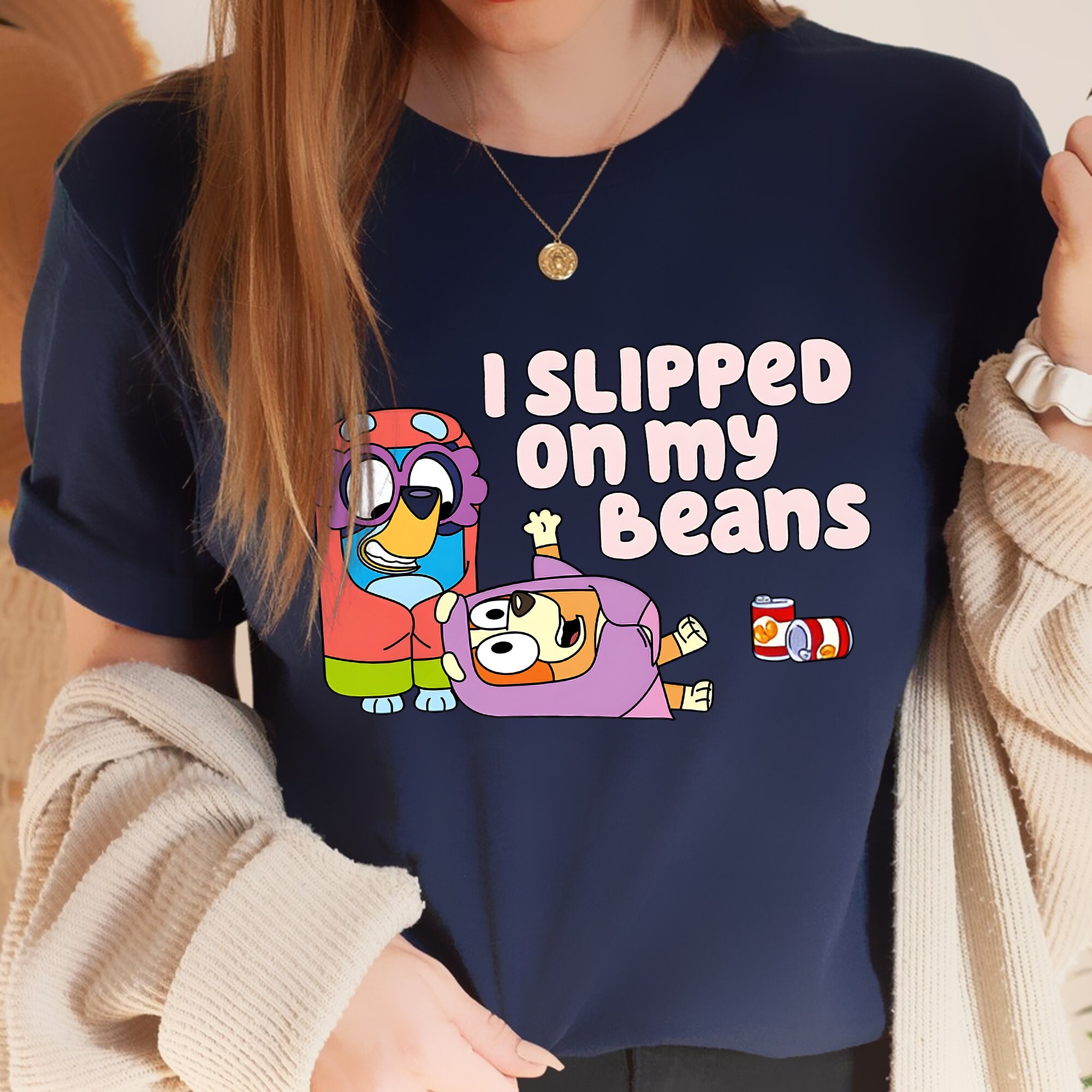Bluey PNG, I Slipped On My Beans Aufkleber Png, Bluey Familie Png ...