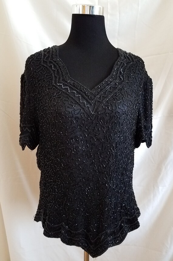 Vintage 1980s black top - Gem