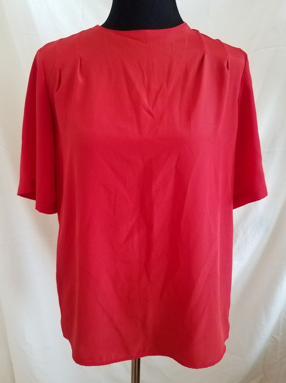 vintage red silky blouse - Gem