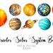 Watercolor Solar System Clipart Bundle, Planets Clipart, Solar System ...