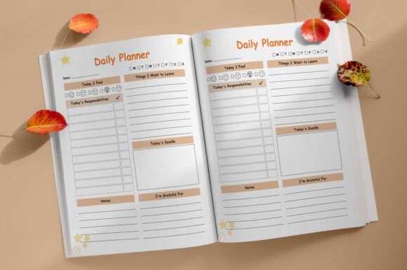 Kids Daily Planner Editable Kids Daily Planner Canva Interior School ...