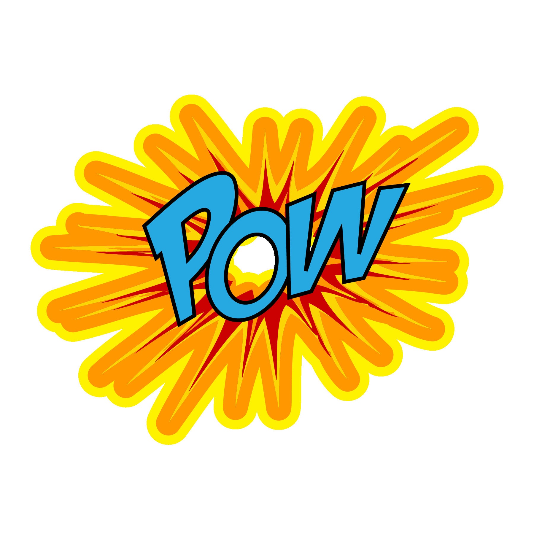 Action Signs Digital Clipart Instant Download Action Sign Clipart POW ...