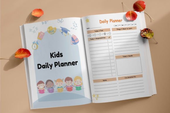 Kids Daily Planner Editable Kids Daily Planner Canva Interior School ...