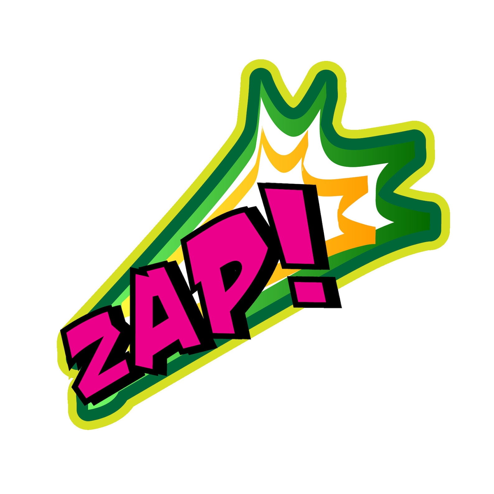 Action Signs Digital Clipart Instant Download Action Sign Clipart POW ...