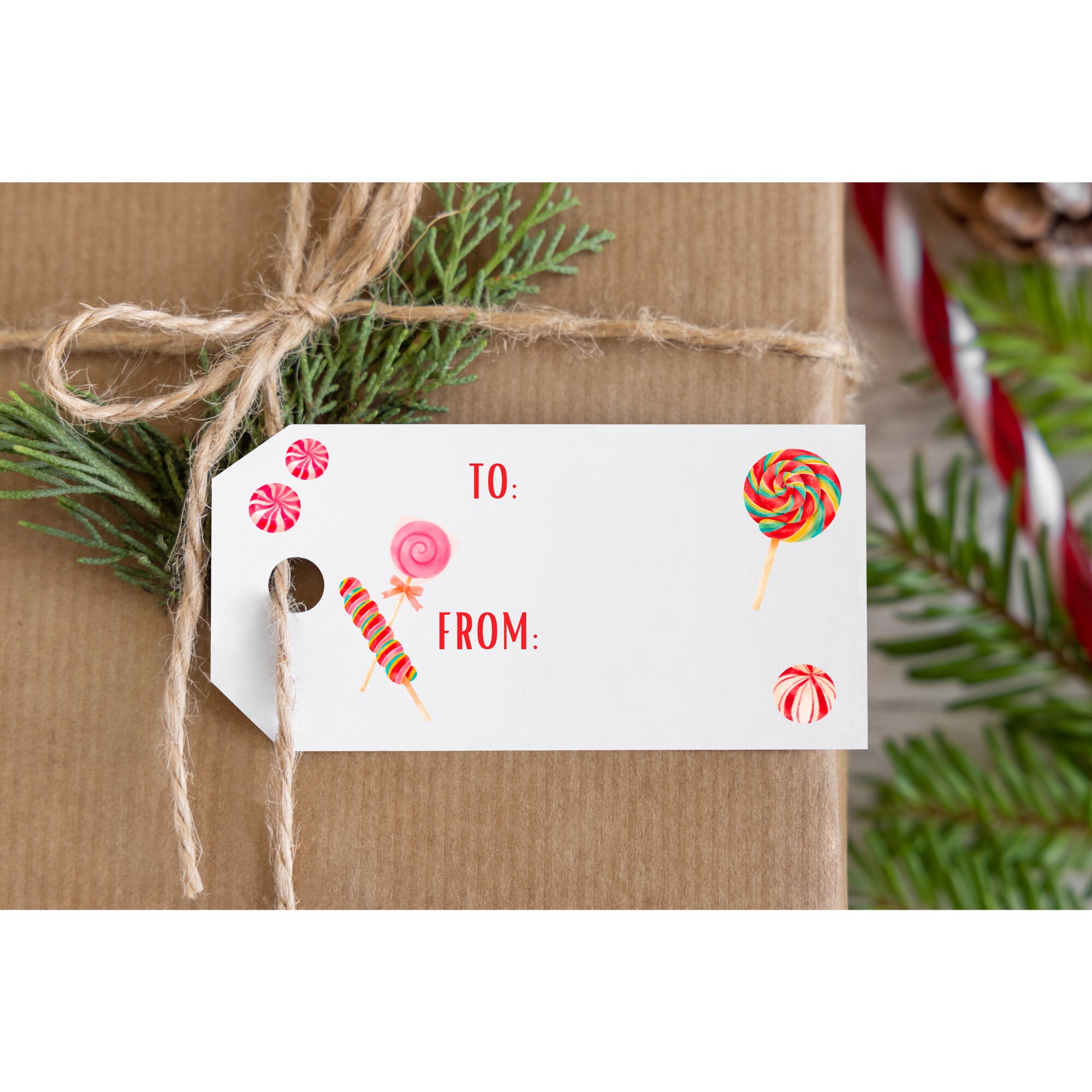 Watercolor Christmas Candy Digital Clipart Holiday Sweets Clipart ...