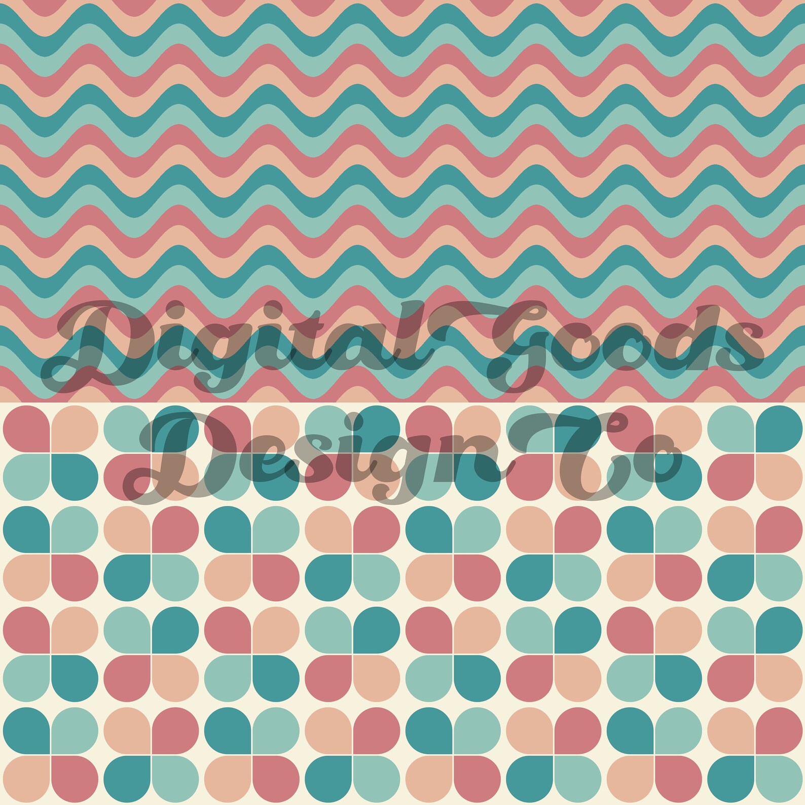 Retro Colors Digital Paper Pack, Scrapbook Backgrounds (JPG, 12x12 Inch ...