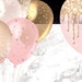 Blush and Gold Balloons Clipart Gold Glitter Balloons Confetti Balloons ...
