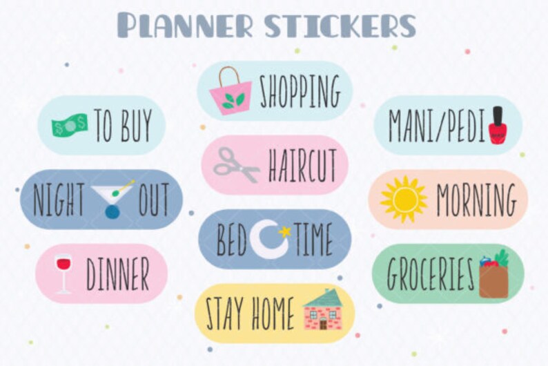 Planner Stickers DIY Digital Printable Journal Stickers Printable ...