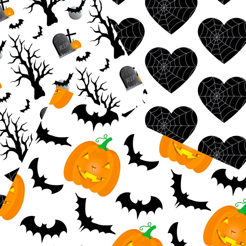 Haunted Halloween Digital Paper Bundle Halloween Background Spooky ...