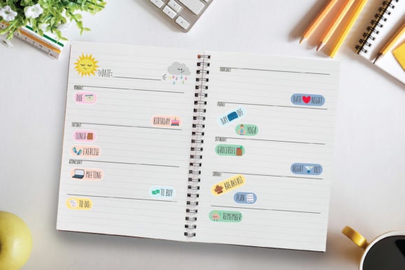 Planner Stickers DIY Digital Printable Journal Stickers Printable ...