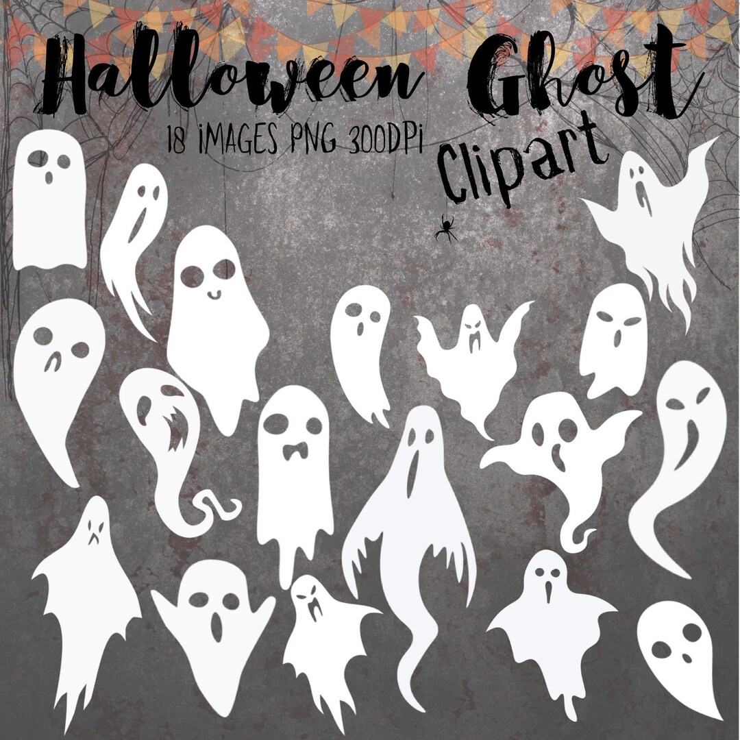 Halloween Ghost Graphics Spooky Ghost Clipart Haunted House Halloween ...