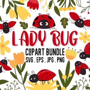 Ladybug Clipart Bundle, Digital Download, Lady Bug Projects, Lady Bug ...