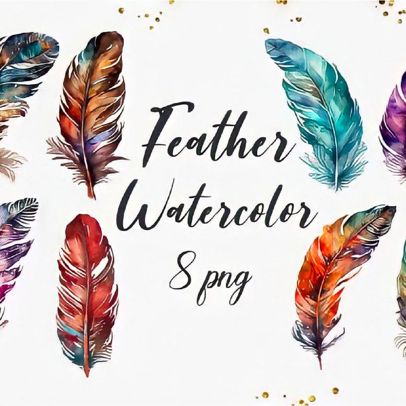 Colorful Feather Art - Etsy