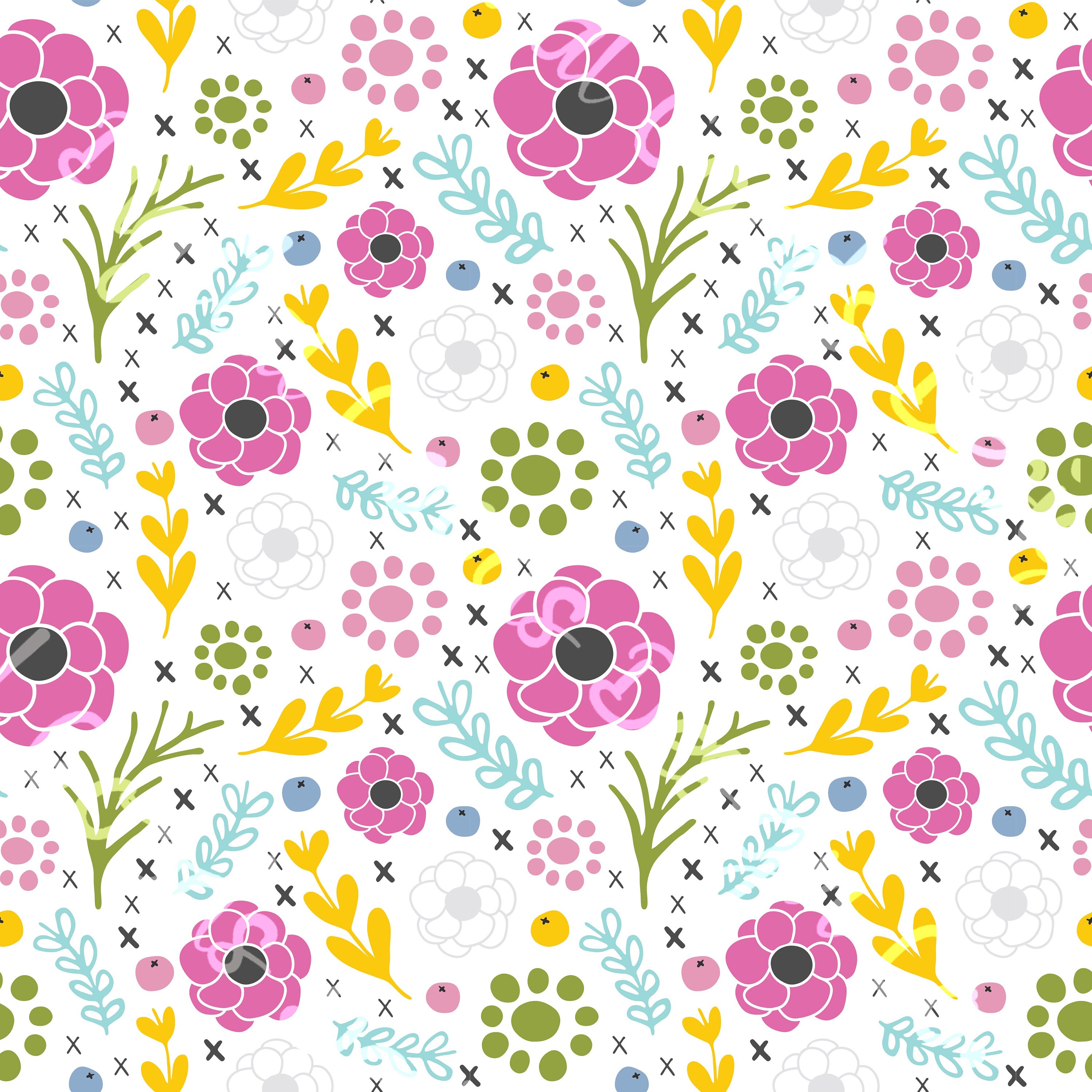 Spring Flowers Digital Paper Bundle Download, Scrapbooking, Craft ...