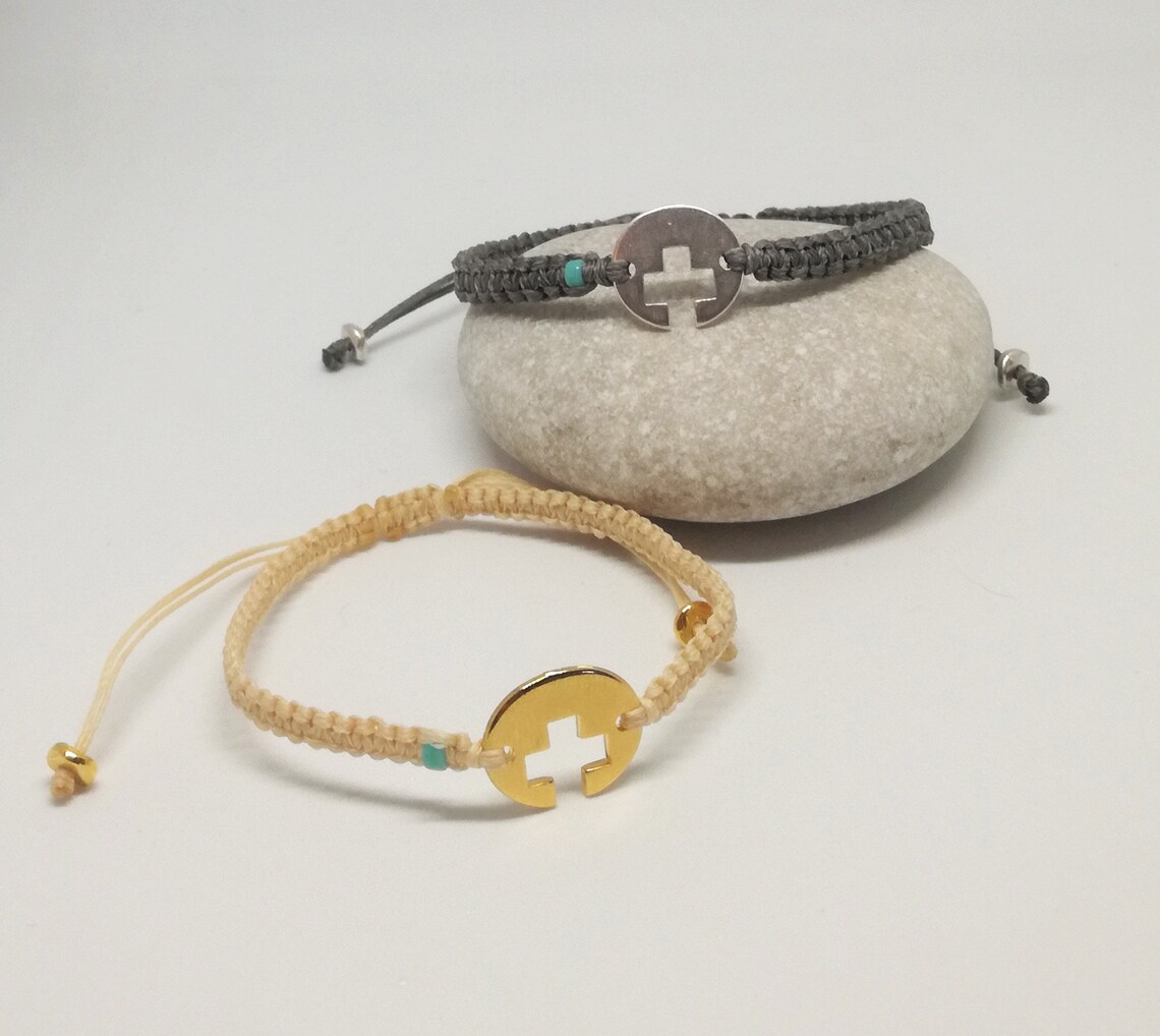 Modern Cross Matching Couple Bracelets, Macrame Friendship Bracelets - Etsy