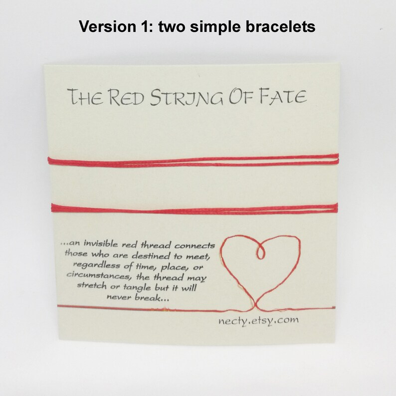 Red String of Fate Bracelets Couple Bracelets Friendship - Etsy