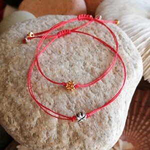 Four Leaf Clover Red String of Fate Bracelets, Couple Bracelets ...
