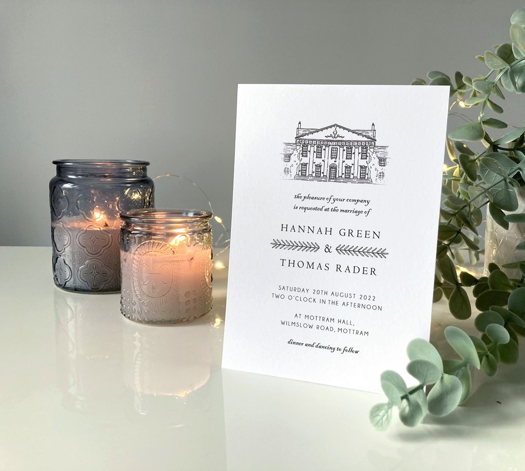 Architectural Wedding Invitation Bundle Sample - Etsy
