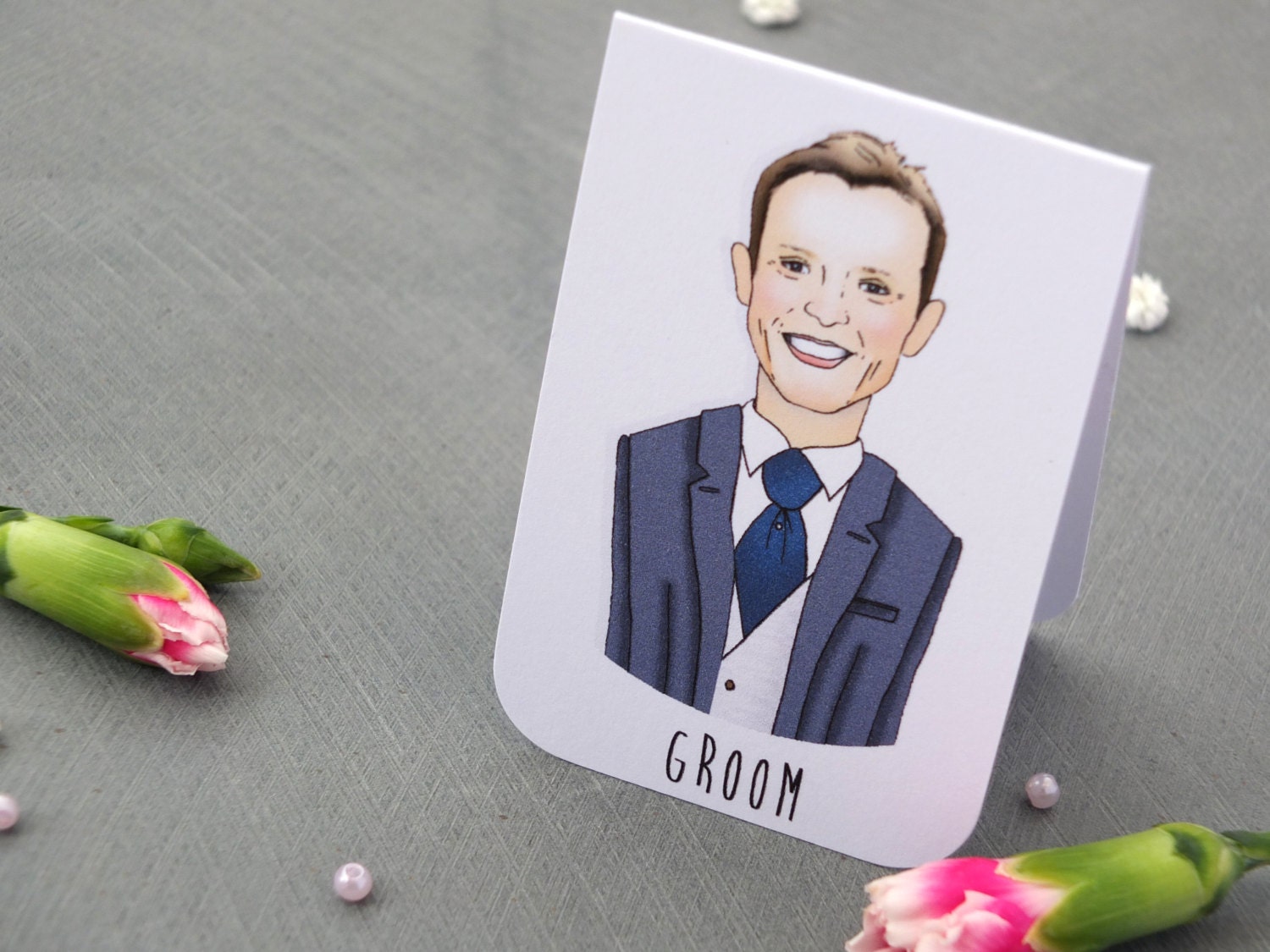 Custom Caricature Place Cards Personalised Portrait | Etsy UK