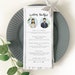 Contemporary Bride & Groom Wedding Menu Illustrated Bride and Groom ...