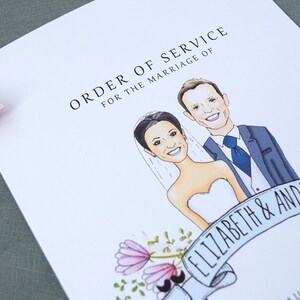 Caricature Wedding Order of Service Sample - Etsy UK