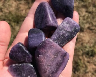 Deep purple stone | Etsy